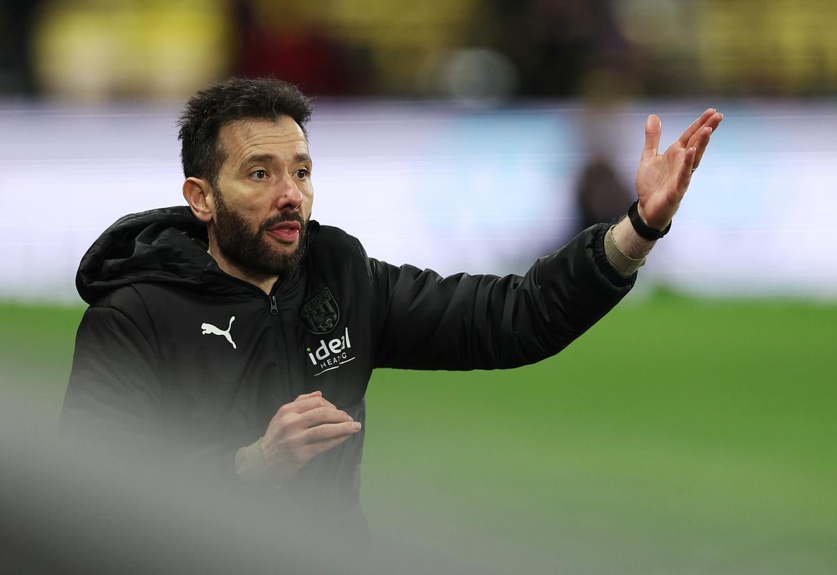 West Brom release footage of Corberan and BBC journalist Rob Gurney